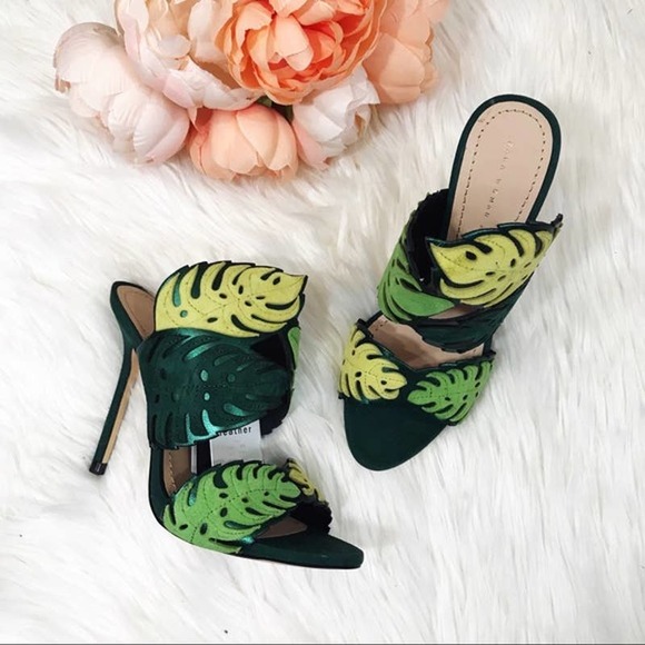 Zara | Shoes | Zara Wrap Around Leather Leaf Heels | Poshmark